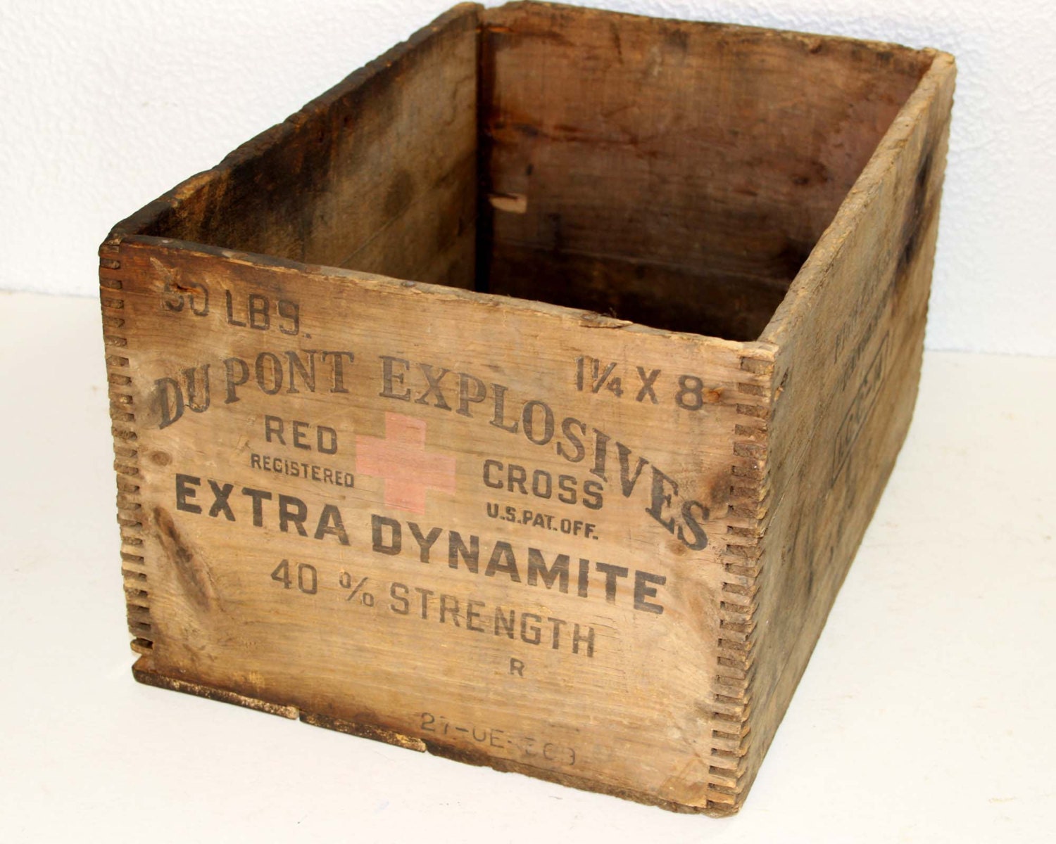 Vintage Rustic Dupont Dynamite Crate / Industrial Storage / Extra ...