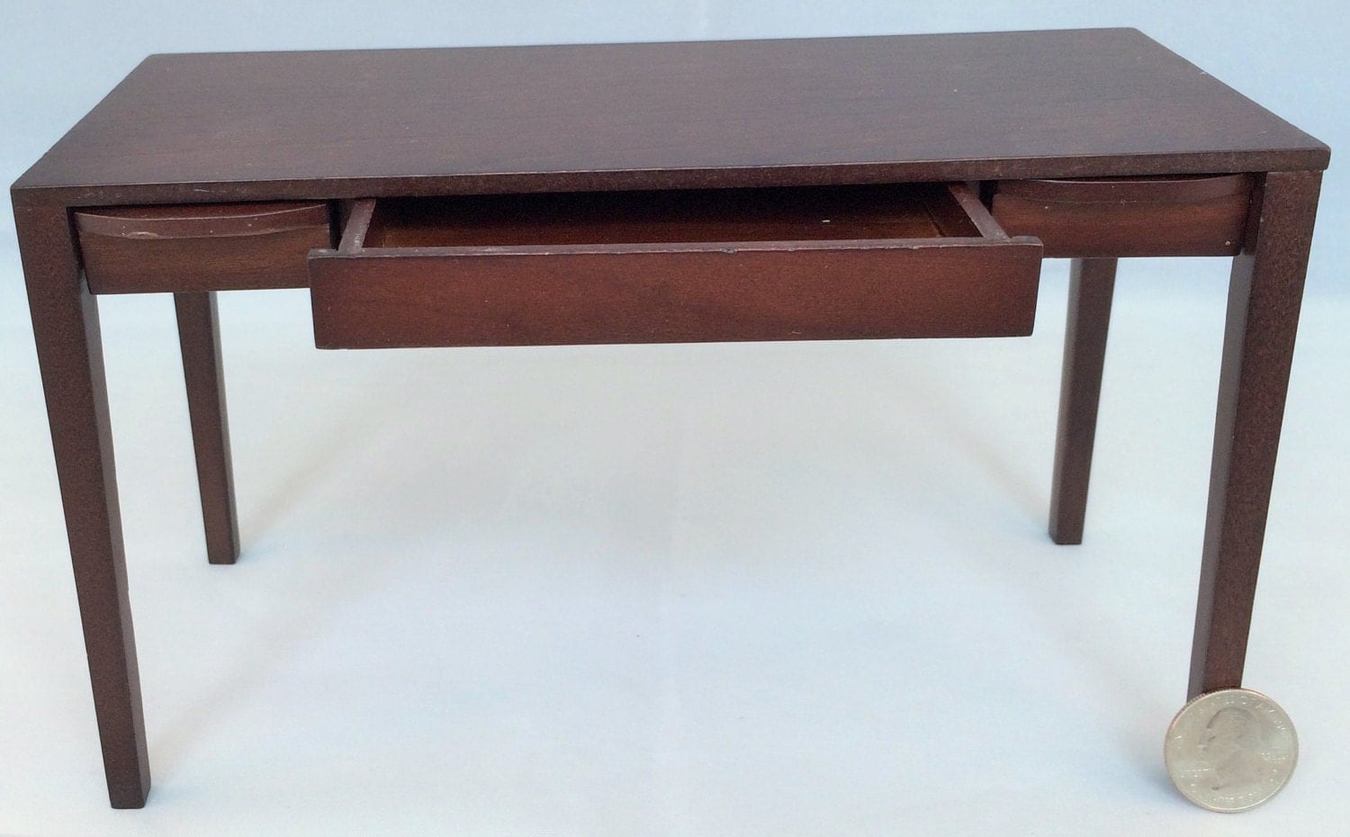Miniature Wooden Office Desk Scale is 1:6 Made Like Full Size Furniture ...