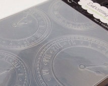 Clock Embossing Folder,Darice Embossing Folder, Clock Art,Embossed ...