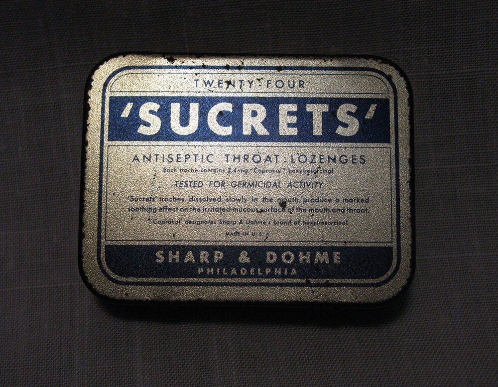 Vintage Sharp & Dohme Sucrets Lozenge Tin/Case Circa 1930s – Haute Juice