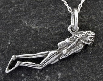 Scuba diver pendant | Etsy