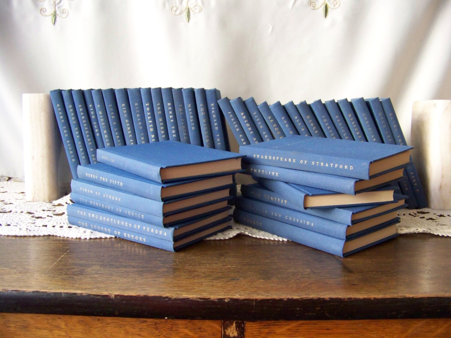 Vintage Book Set The Yale Shakespeare 40 Volume Set Blue Cloth