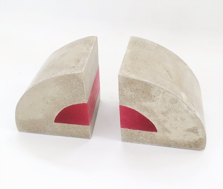 Modern Concrete and resin bookends. Set of 2 by erinalthea on Etsy