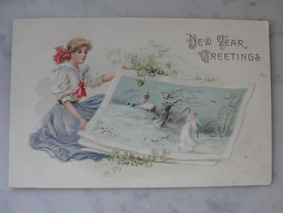 Antique Postcards early 1900s New Years