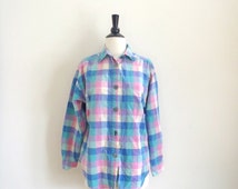 Popular items for vintage plaid shirt on Etsy