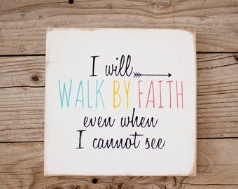 I will walk by faith | Etsy