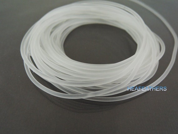 22 Yards of Clear Matt Finish Round Soft Rubber Plastic Cord