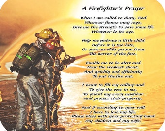 A Firefighter's Prayer - 7" x 8.5" Mouse Pad