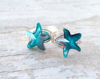 Popular items for starfish ring on Etsy