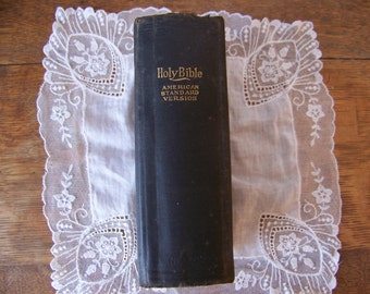 Antique Bible. Holy Bible. American Standard Version. Small Black Bible ...