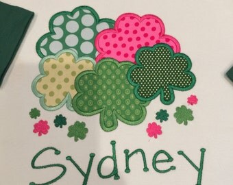 Embroidered shamrock | Etsy