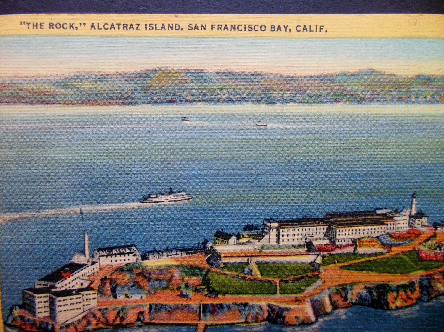 1940's ALCATRAZ Original Postcard CALIFORNIA