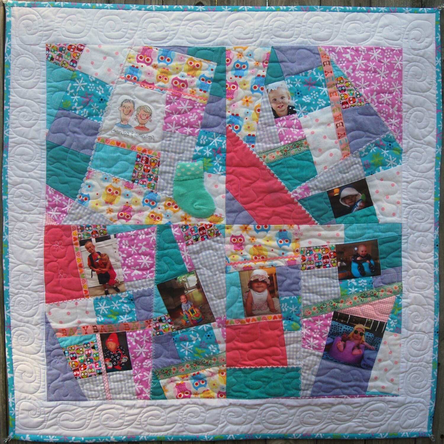 Crazy Quilt Instructions Totally Crazy Quilt by LightHeartArts