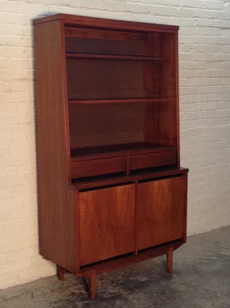 Mid-Century Danish Modern China Cabinet / Hutch / Buffet / Bookcase ...