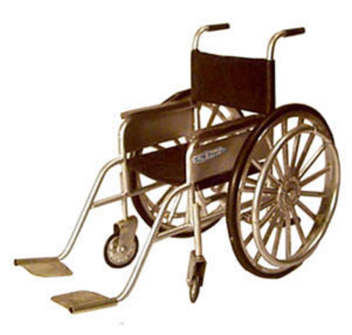 Doll miniature handcrafted Medical Wheelchair black 1/12th