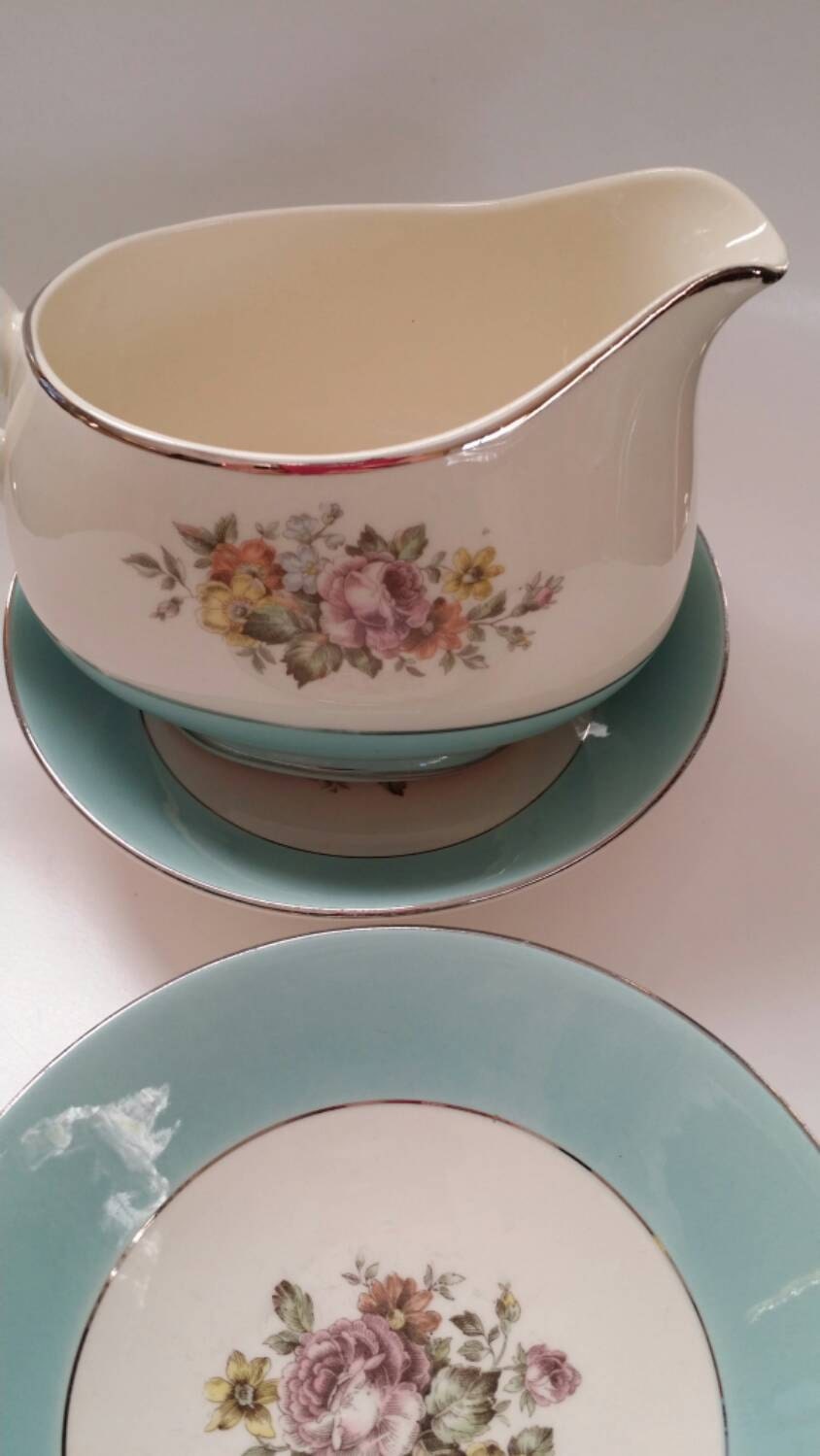 Vintage Cunningham and Pickett China, Danube pattern, Gravy Boat, and ...