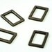 3/4 Rectangle D-Rings Antique Brass 4pc Set by MeiMeiSupplies