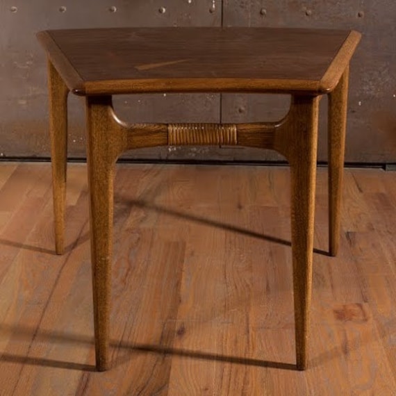 Mid Century Lane Trapezoid Table Occasional Table End Table
