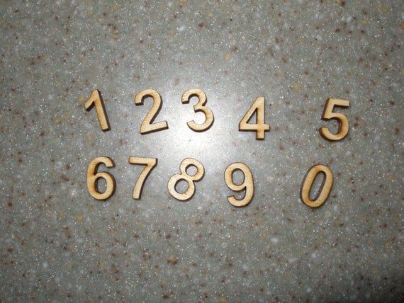 small 1/2 laser cut letters or numbers Style 1 for