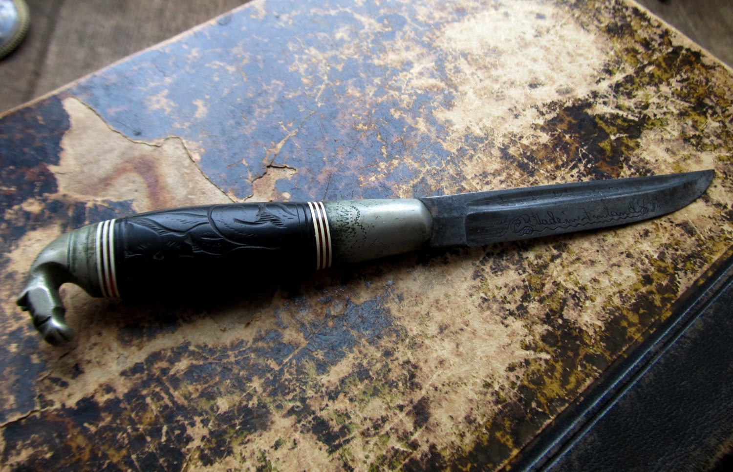 Antike Mini Pferd Kopf Puukko Messer hergestellt in Finnland