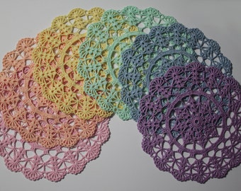 Colored doilies | Etsy