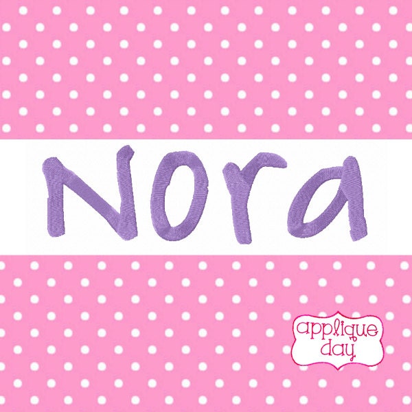 Instant Download Nora Embroidery Font 1 2 3