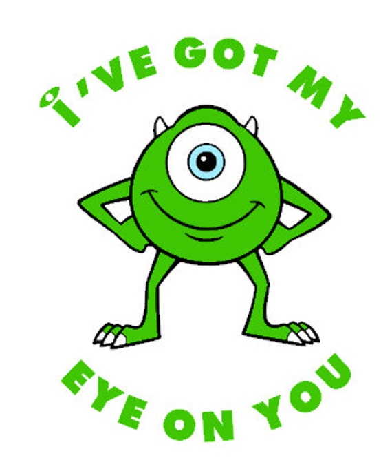 Mike Wazowski Eye on You Car Decal by MonkeyMadeMemories on Etsy