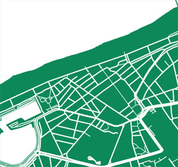 Blankenberge Belgium map print