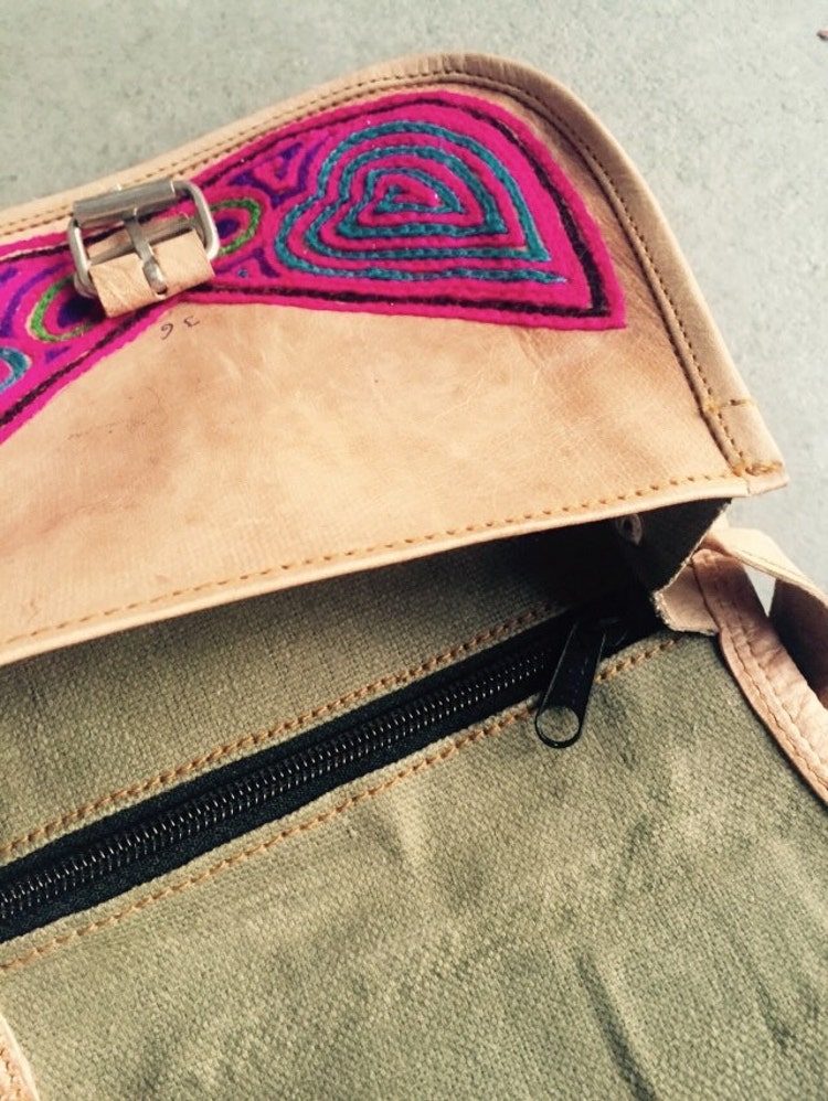 INDIAN LEATHER BAG Bohemian bag Hippie leather by iThinkFashion