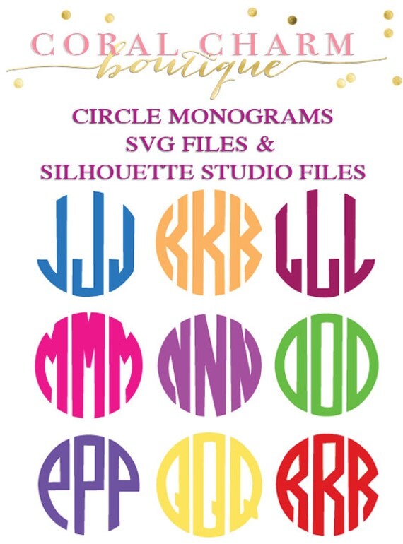 Circular Monogram Files for Cutting Machines SVG and