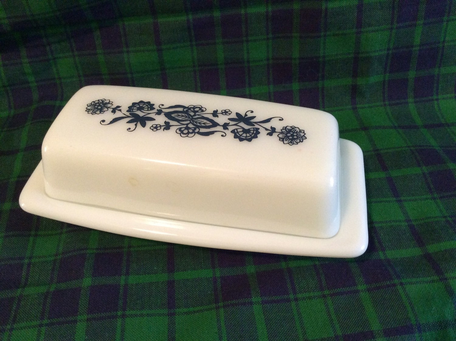 Vintage Pyrex Old Town Blue Butter Dish – Haute Juice