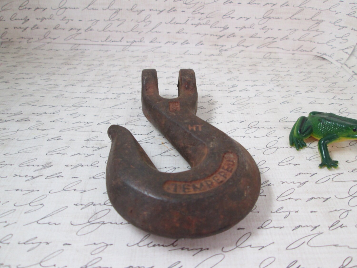 Forged and Tempered BIG Rusty Cast Iron Hook Made in USA Barn Hook Farm ...