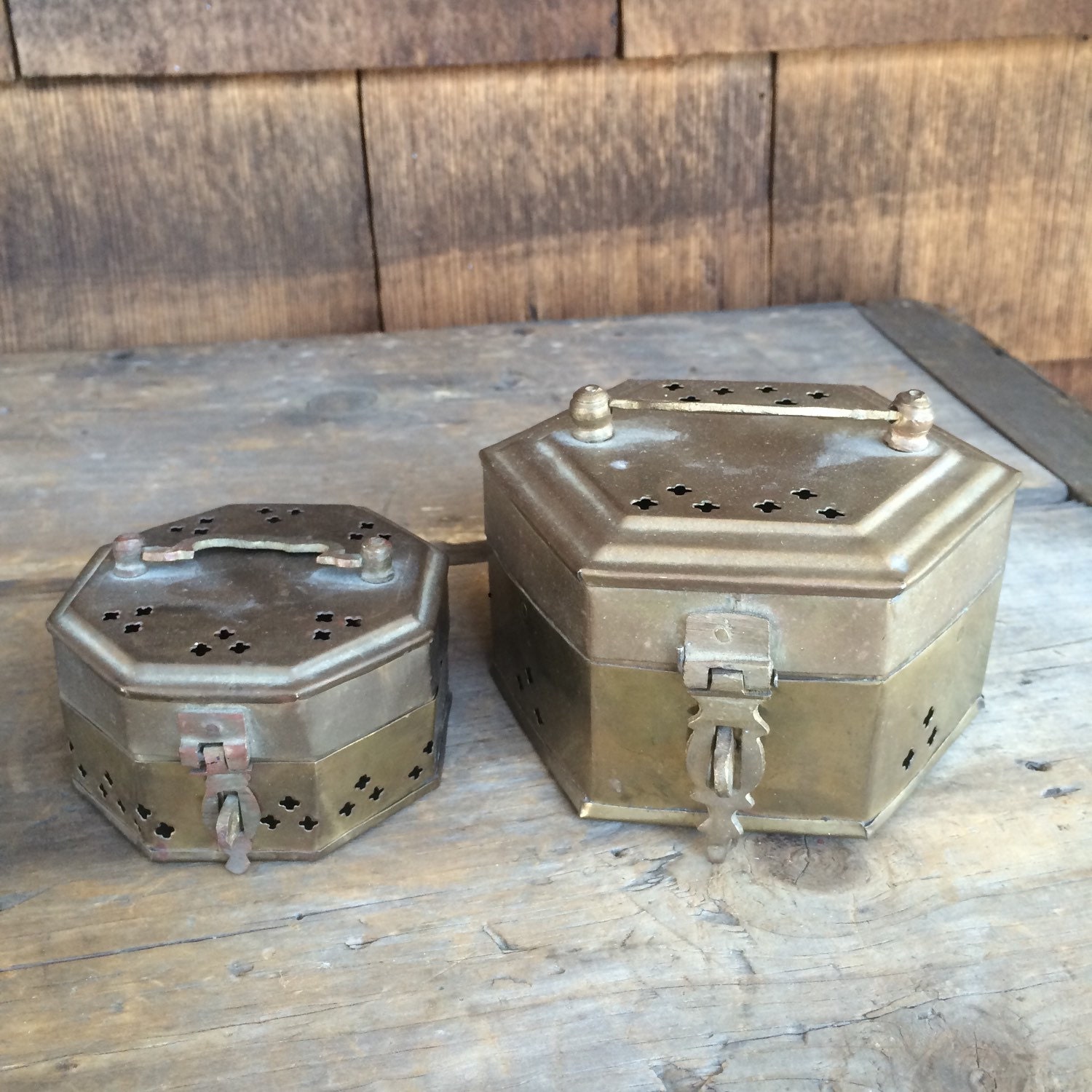 Set of two brass trinket boxes. – Haute Juice