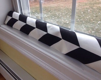 Brown herringbone door snake COVER window or door by CoolRoomDecor