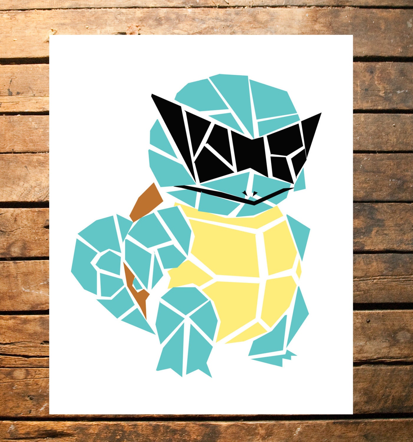 Geométrica Pokemon Squirtle Squad archivo Digital