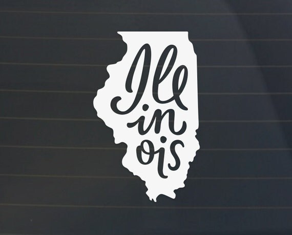 Illinois Car Decal Illinois Decal Illinois Sticker illinois-car-decal-illinois-decal-illinois-sticker