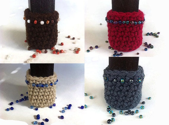 Items similar to Chair socks with glass beads, table legs cover ...