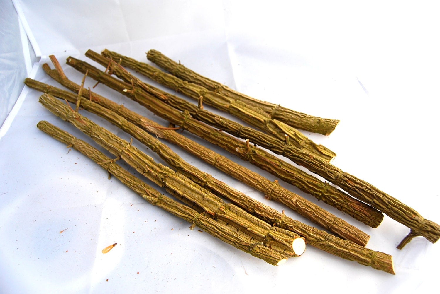 Dried straight wood sticks for flower decor craft projects