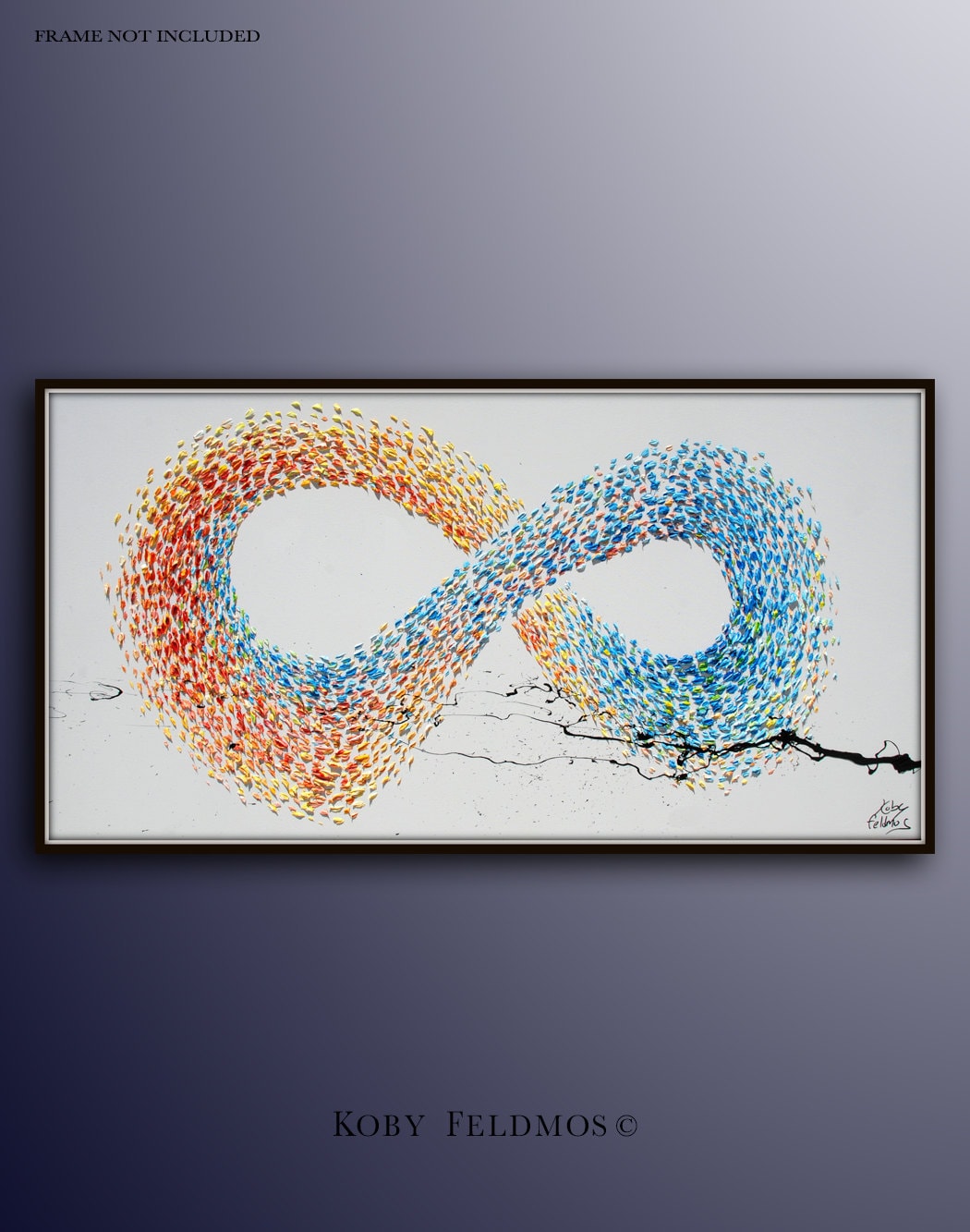 Abstract Painting 60 Infinity Symbol Original by KobyFeldmos