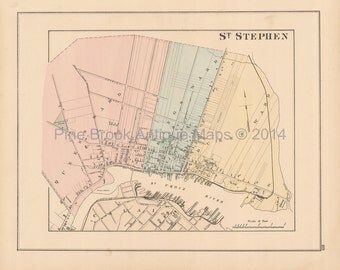 Popular items for new brunswick map on Etsy