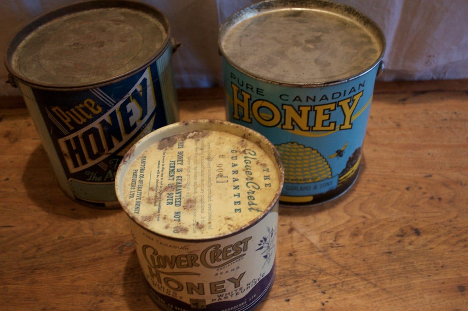 Set of Three Vintage HONEY TINS. Fabulous by GottaBuyVintage