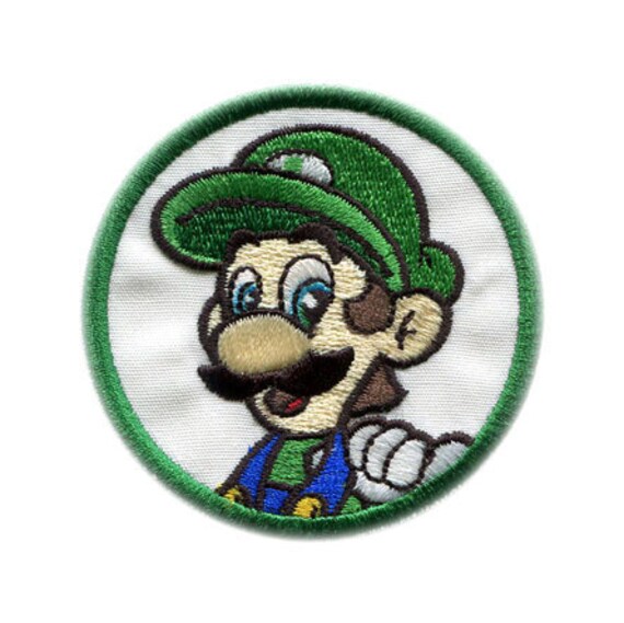 luigi circle Iron On Patch