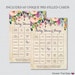 Floral Baby Shower Bingo Cards Printable Blank Bingo Cards