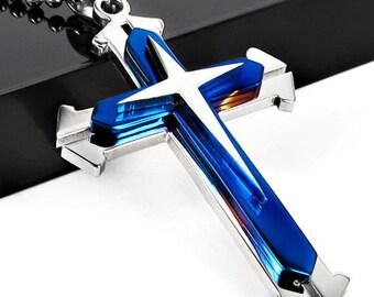 Boys cross necklace | Etsy