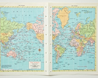 1950s world map – Etsy UK