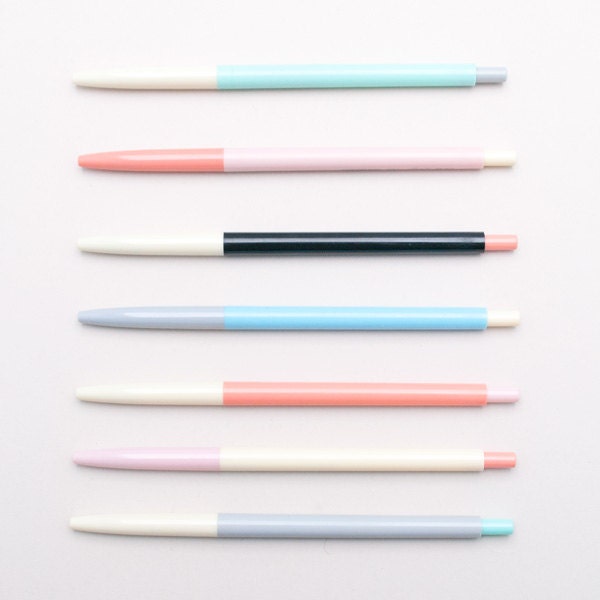 Colour Block Pens Ball Point Pen Black Ink