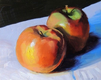Apple Painting: a Pair of Pacific Rose Apples