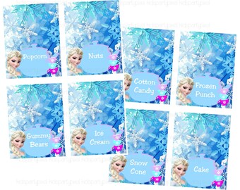 Popular items for frozen name label on Etsy