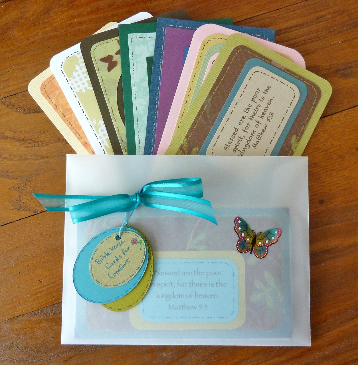 Cards for Comfort 3 Packet of 7 Handmade Sympathy Scripture
