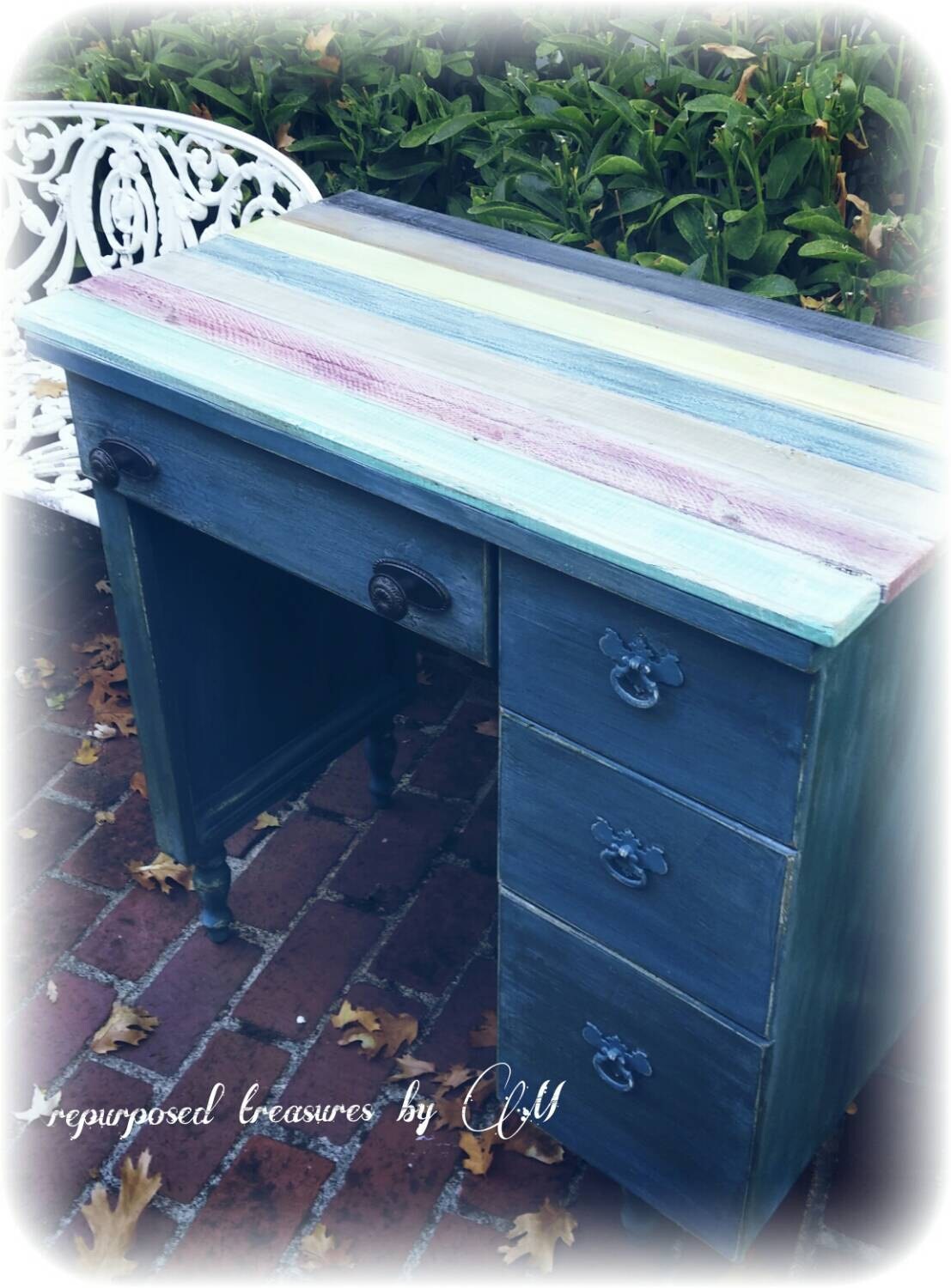 Rustic Desk, rustic reclaimed wood desk, distressed desk, kids desk ...